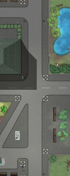 City Chase Scene - 110 x 50 - Cthulhu Architect