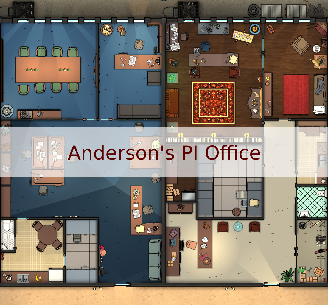 Anderson's PI Office - 20 x 20 - Cthulhu Architect