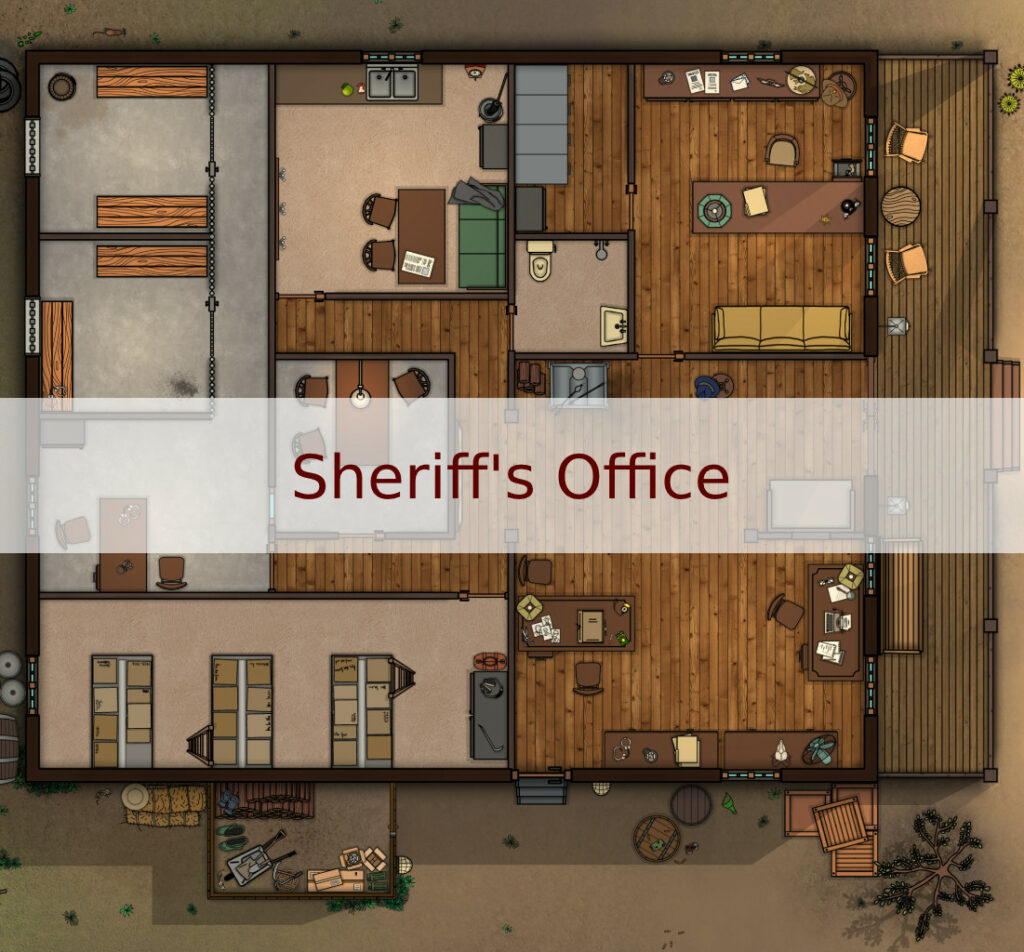 Sheriff's Office - 20 x 16 - Cthulhu Architect