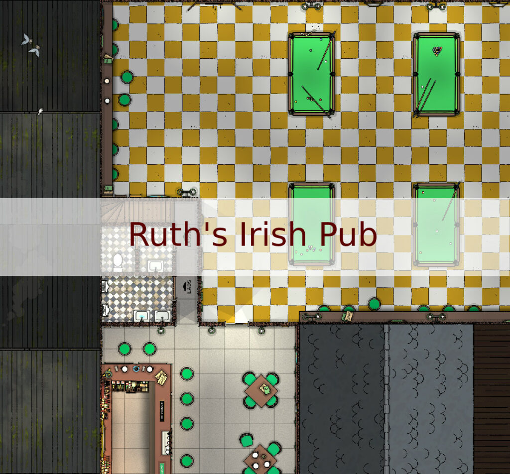 Ruth's Irish Pub - 25 x 30 - Cthulhu Architect