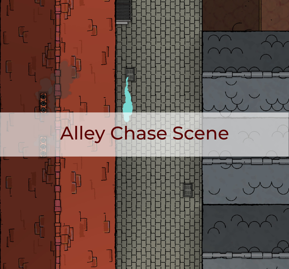 Alley Chase Scene - 10 x 80 - Cthulhu Architect