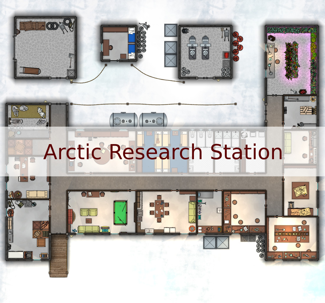 Arctic Research Station - 40 x 35 - Cthulhu Architect