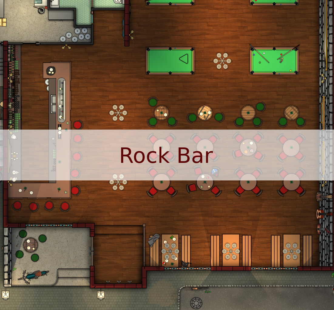 Rock Bar - 21 x 25 - Cthulhu Architect
