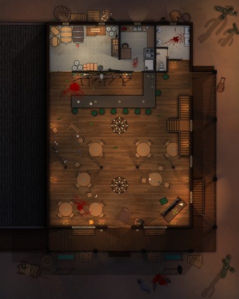 Crazy Horse Saloon - 20 x 25 - Cthulhu Architect