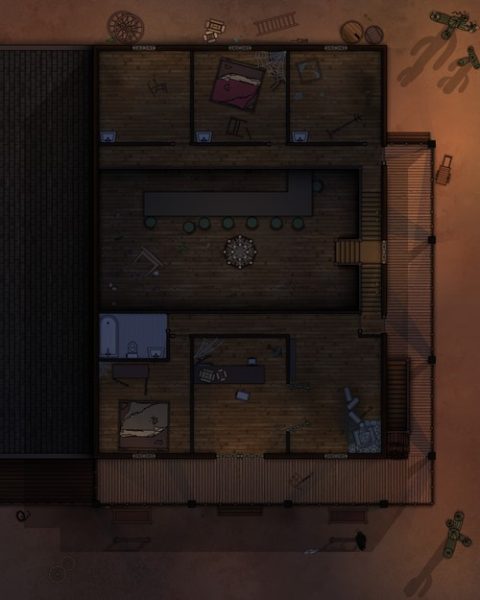 Crazy Horse Saloon - 20 x 25 - Cthulhu Architect