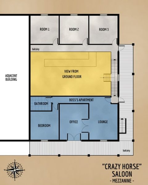 Crazy Horse Saloon - 20 x 25 - Cthulhu Architect