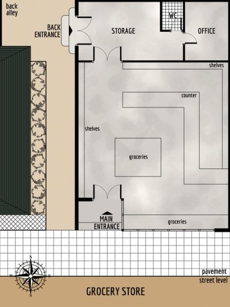 Grocery Store - 15 x 20 - Cthulhu Architect