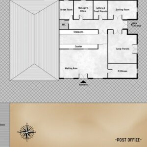 Innsmouth Post Office - 30 x 30 - Cthulhu Architect