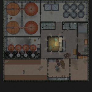 Warehouse with Illegal Distillery - 25 x 25 - Cthulhu Architect